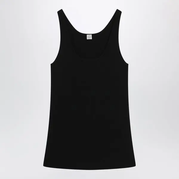 TOTEME Fitted Compact Knit Tank Top - Black