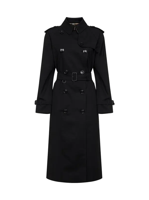 Burberry Black Heritage Waterloo Long Trench Coat - Multicolor