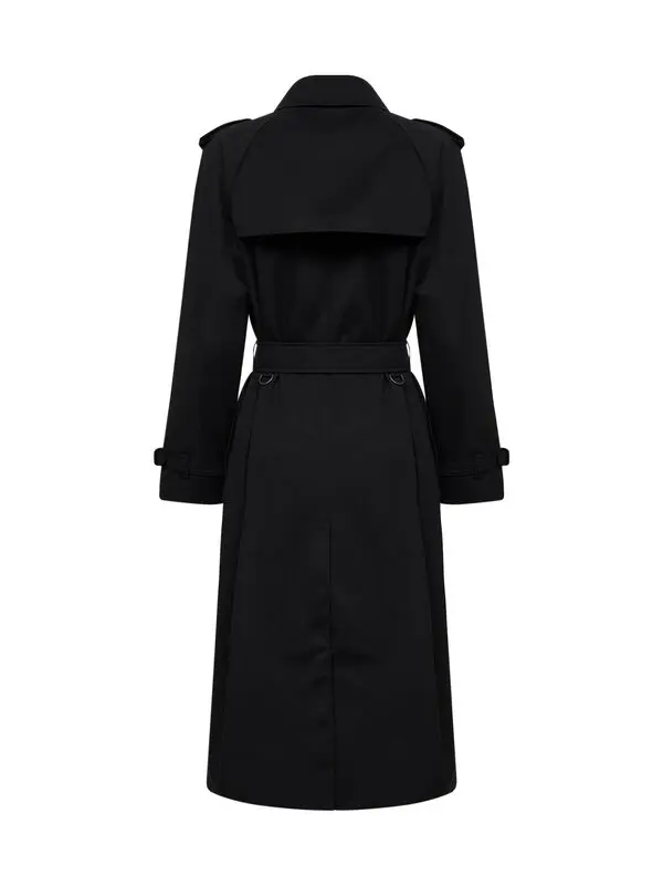 Burberry Black Heritage Waterloo Long Trench Coat - Multicolor