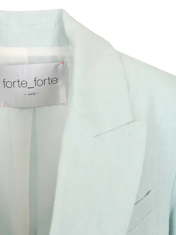 FORTE_FORTE Tailored Linen Jacket With Classic Collar