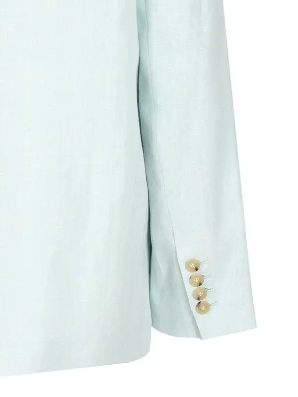 FORTE_FORTE Tailored Linen Jacket With Classic Collar