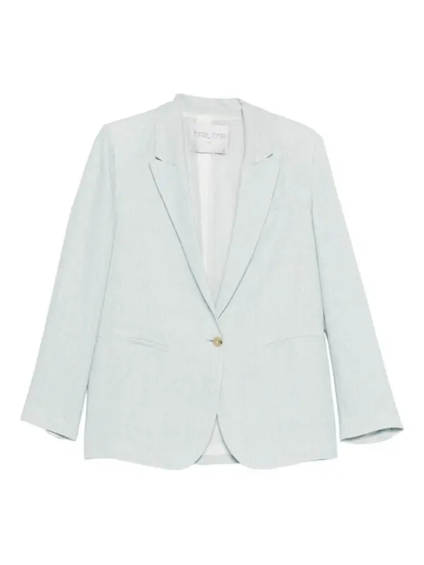 FORTE_FORTE Tailored Linen Jacket With Classic Collar
