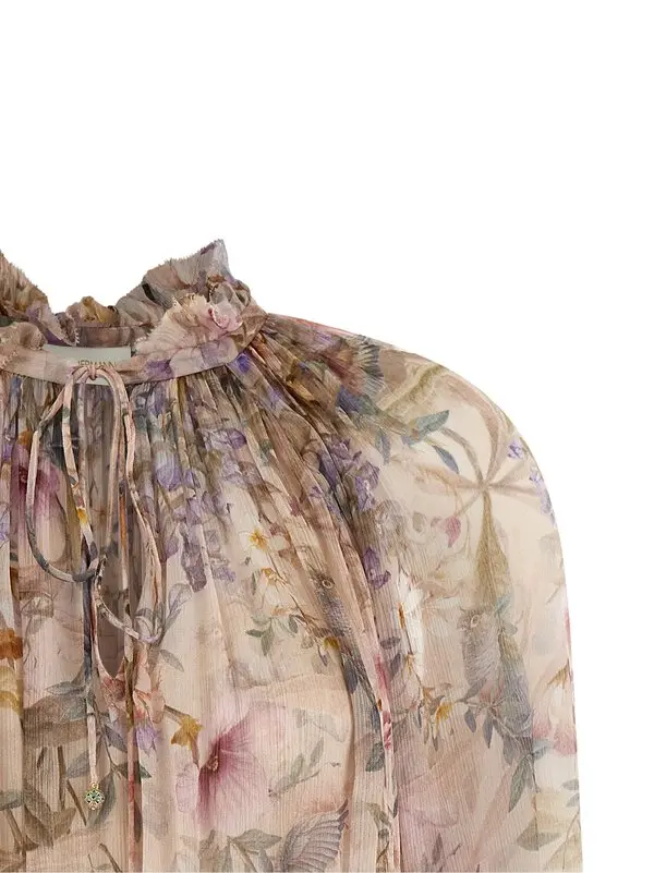 Zimmermann Billow Rebellion Blouse - Pink