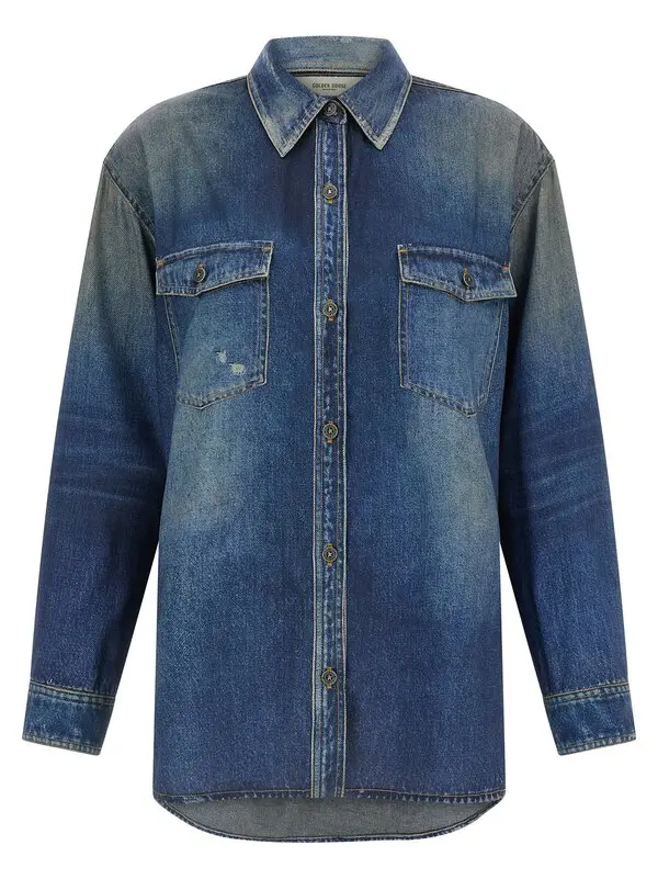 GOLDEN GOOSE Patty Shirt - Blue