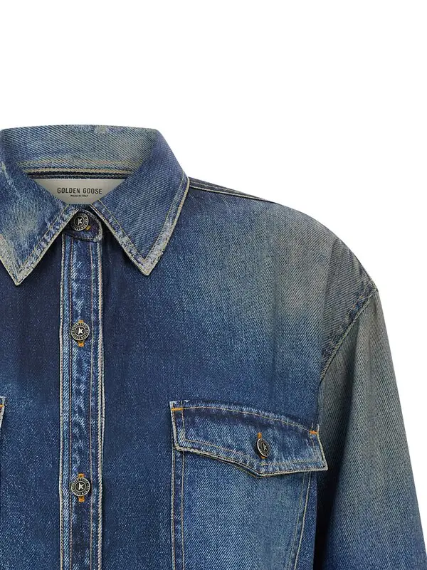 GOLDEN GOOSE Patty Shirt - Blue