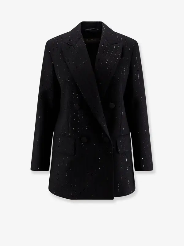 Max Mara Appia Virgin Wool Blazer With Sequins - Multicolor