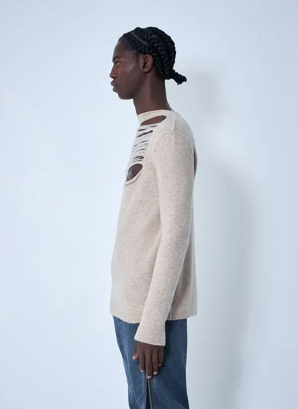 Rick Owens Distressed Wool-blend Knit Top - Multicolor