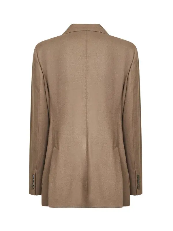 Max Mara Tobacco Stretch Cashmere Harald Blazer - Multicolor