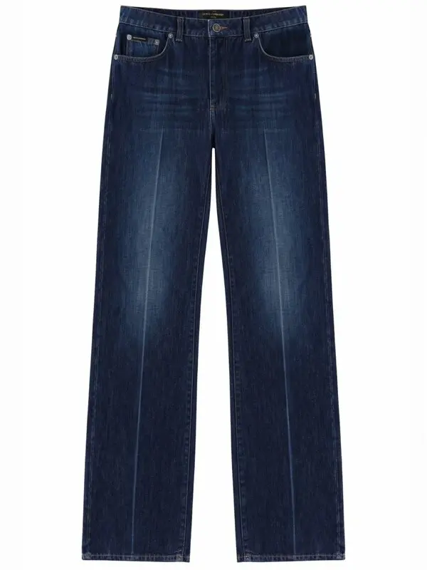 Dolce & Gabbana Straight Leg Low-rise Jeans - Blue