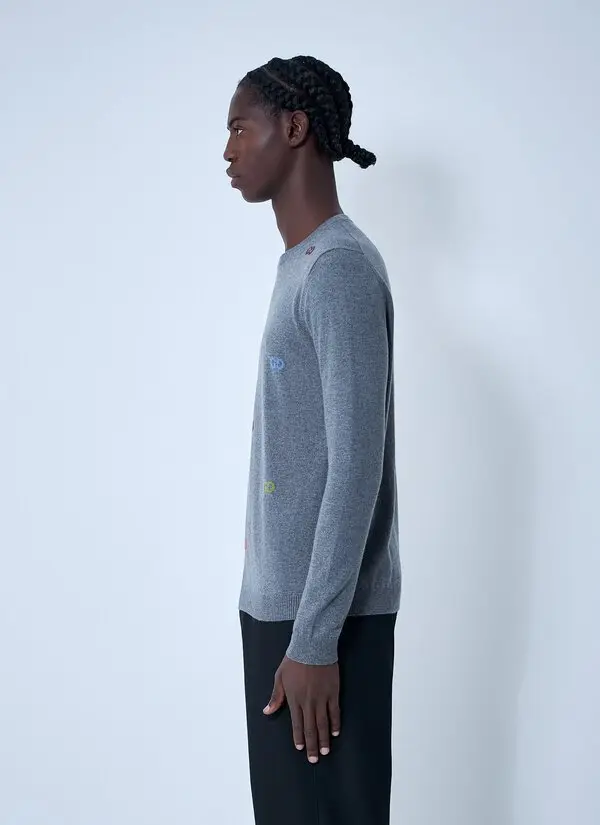 Gucci Cashmere Sweater With Logo Motif