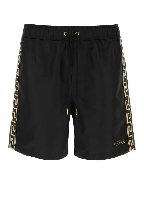 Versace Polyester Swimming Shorts - Black
