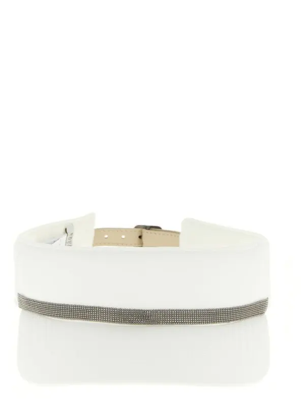 Brunello Cucinelli Monile Visor - White