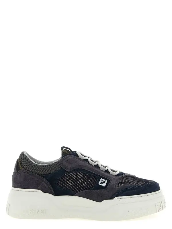 Fendi Force Jacquard Denim Sneakers - Multicolor