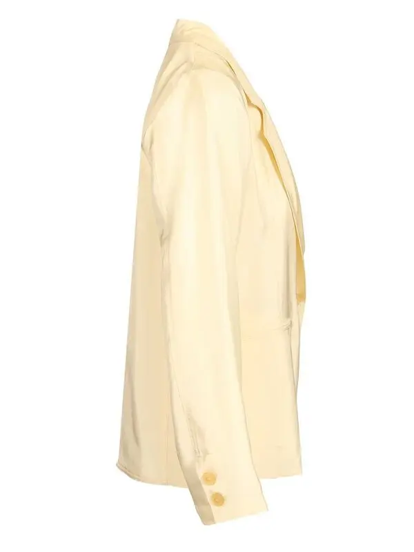 FORTE_FORTE Viscose Twill Single-breasted Jacket - White