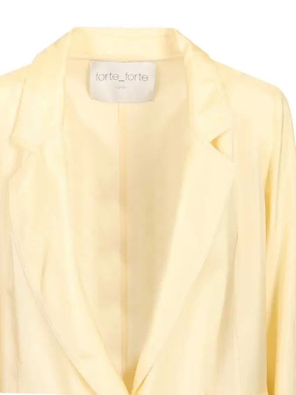 FORTE_FORTE Viscose Twill Single-breasted Jacket - White