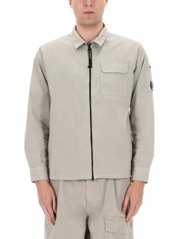 C.P. COMPANY Overshirt Con Zip - Gray