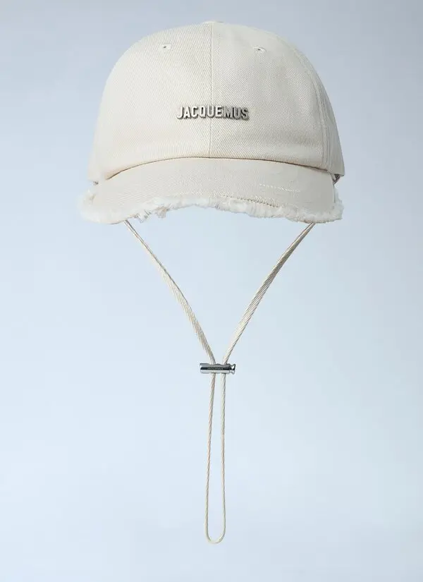Jacquemus Logo Motif Cotton Baseball Cap - White