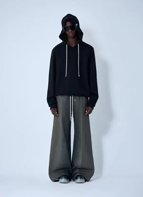 Rick Owens Cotton Hooded Sweatshirt - Black