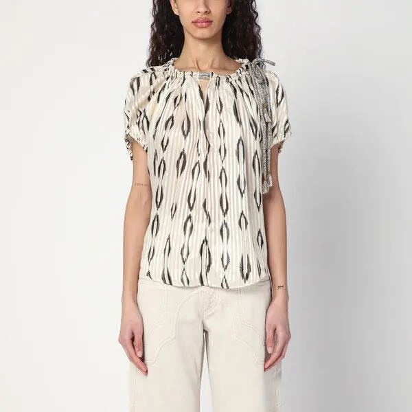Isabel Marant Étoile Geometric Print Silk Blouse