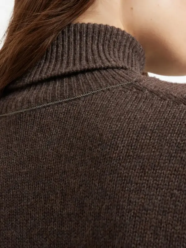 Brunello Cucinelli Cashmere Turtleneck Sweater - Brown
