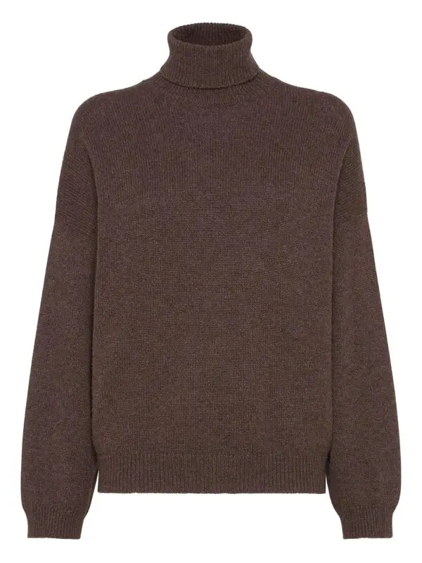 Brunello Cucinelli Cashmere Turtleneck Sweater - Brown