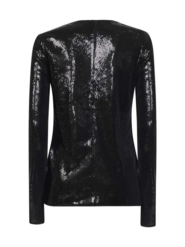 TOTEME Black Sequin Long-sleeved Top - Multicolor