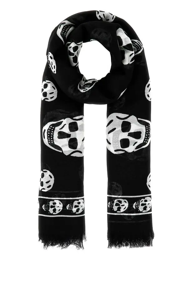 Alexander McQueen Printed Chiffon Foulard - Multicolor