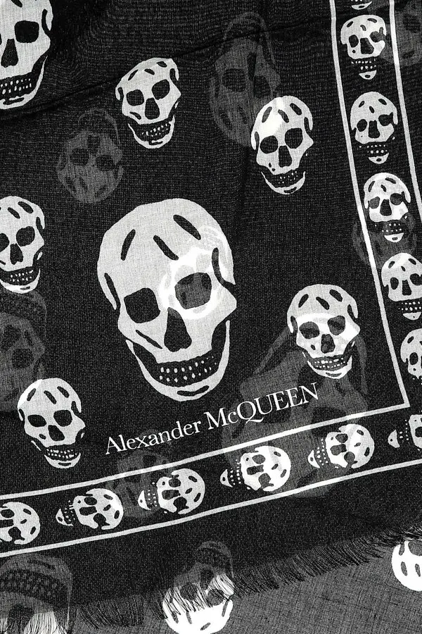 Alexander McQueen Printed Chiffon Foulard