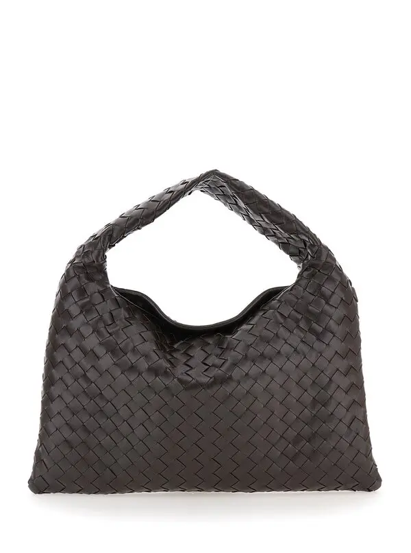 Bottega Veneta Small Shoulder Bag With Intreccio Motif - Brown