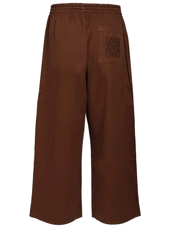 Loewe Cotton Drawstring Cropped Trousers
