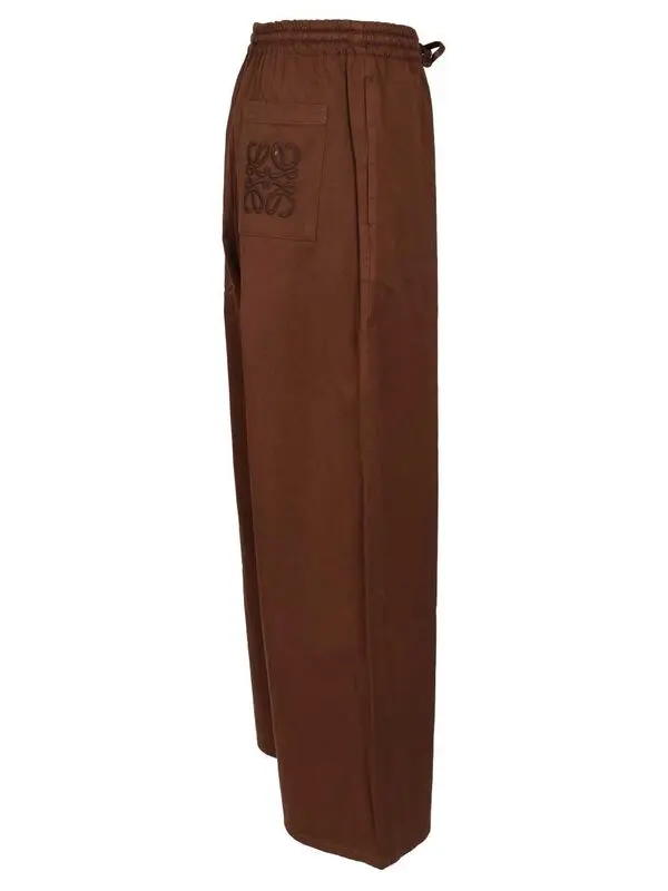 Loewe Cotton Drawstring Cropped Trousers