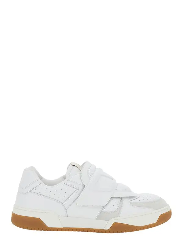 Valentino Garavani Low Top Sneakers With Perforated Details And Maxi Vlogo - White