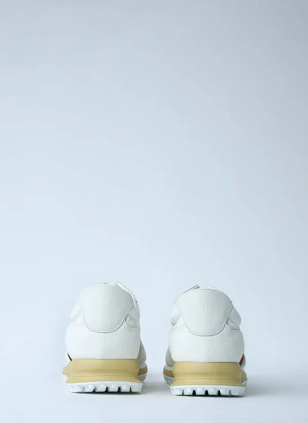 Gucci Re-motion Suede And Gg Motif Low-top Sneakers - White