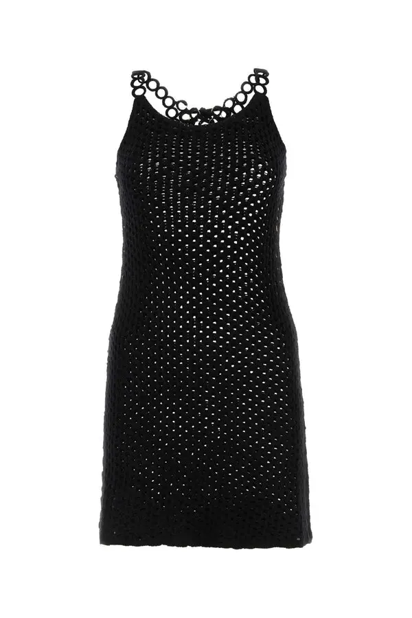 Chloé Crochet Mini Dress - Black