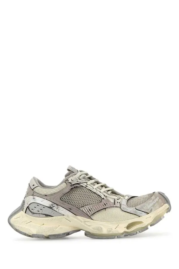 Balenciaga Synthetic Leather And Mesh Stapler Sneakers