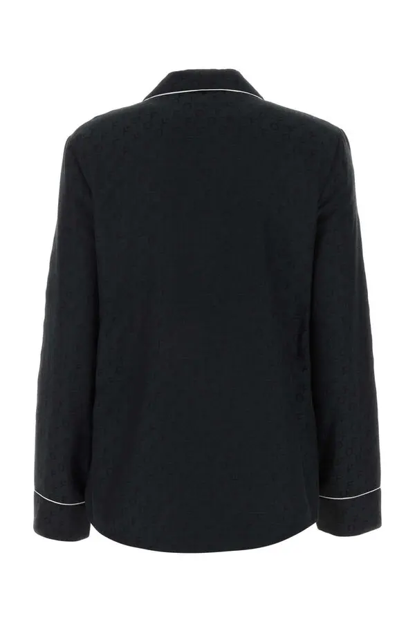 Off-White Embroidered Silk Blend Pyjama Shirt