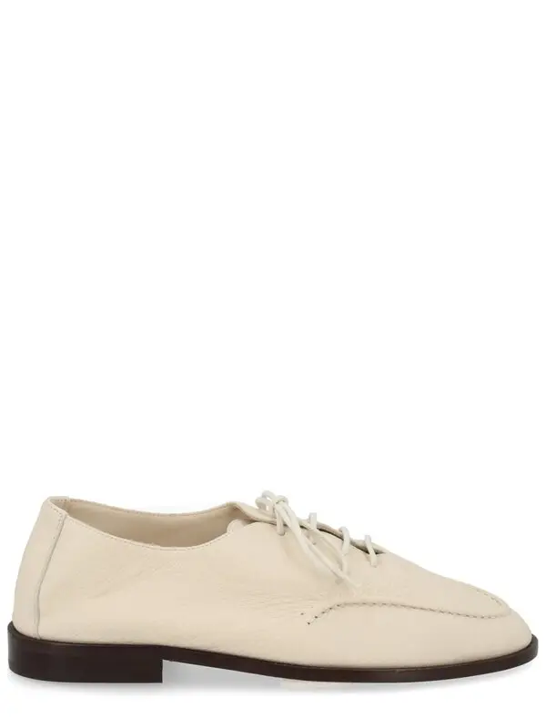 Hereu Lambskin Moccasin Shoes - Cream