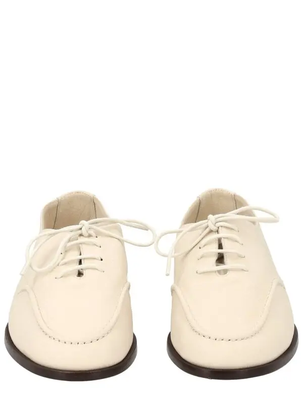 Hereu Lambskin Moccasin Shoes - Cream