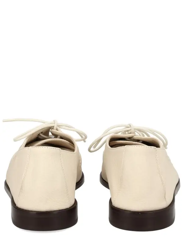 Hereu Lambskin Moccasin Shoes - Cream