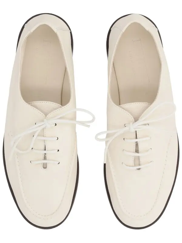 Hereu Lambskin Moccasin Shoes - Cream