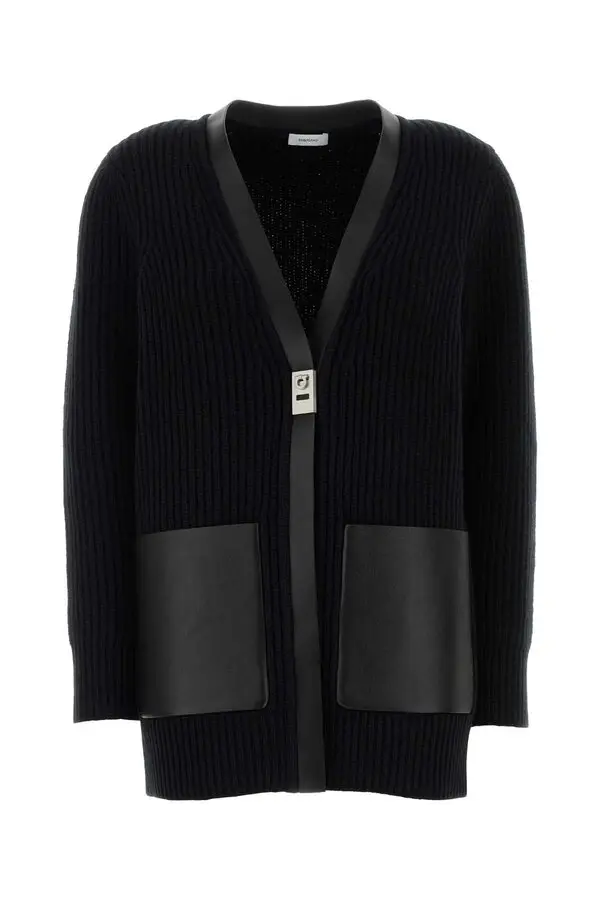 FERRAGAMO Wool Cardigan - Black