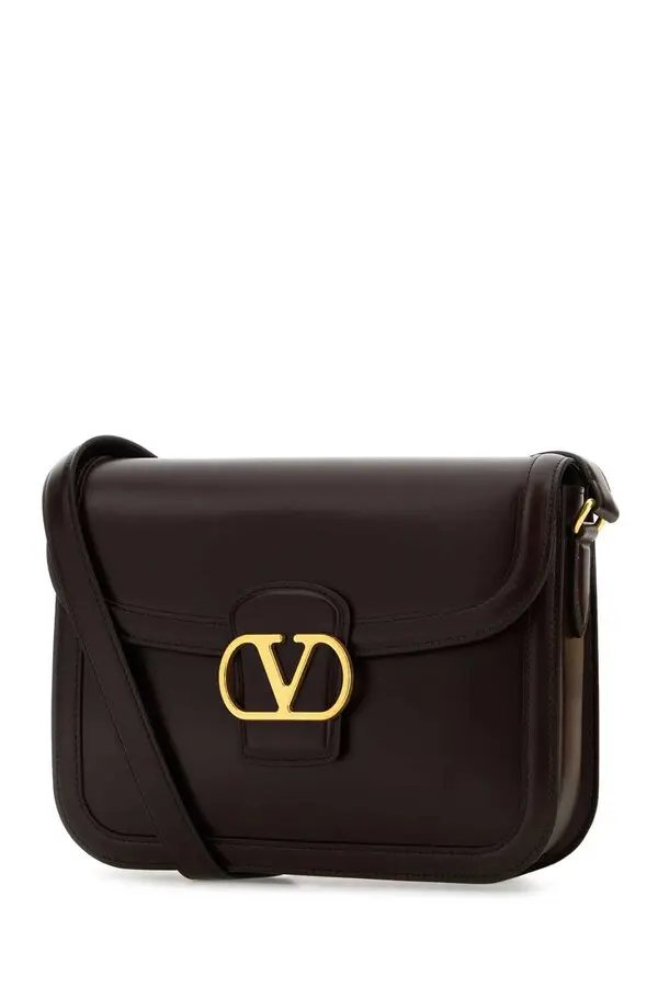 Valentino Garavani Dark Leather Shoulder Bag - Brown