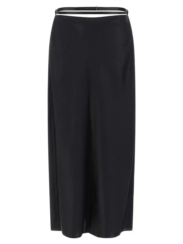 TOM FORD Silk Midi Skirt - Black