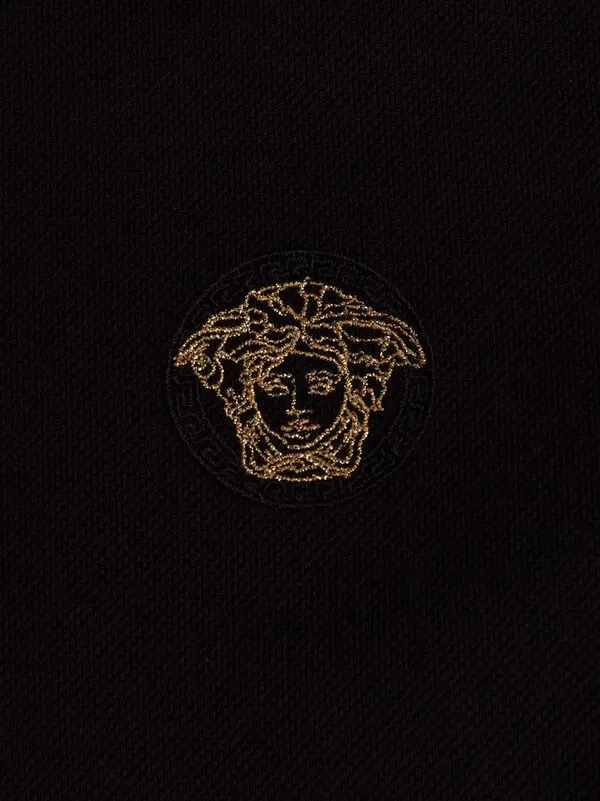 Versace Greca' Polo Shirt - Black
