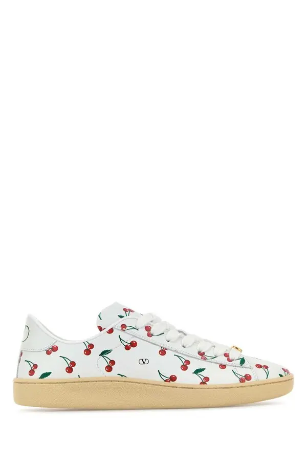 Valentino Garavani Calf Leather Printed Sneakers - Multicolor