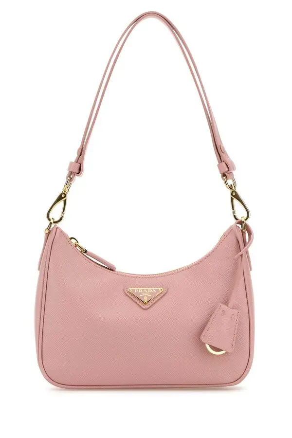 Prada Leather Mini Re-edition Shoulder Bag - Pink