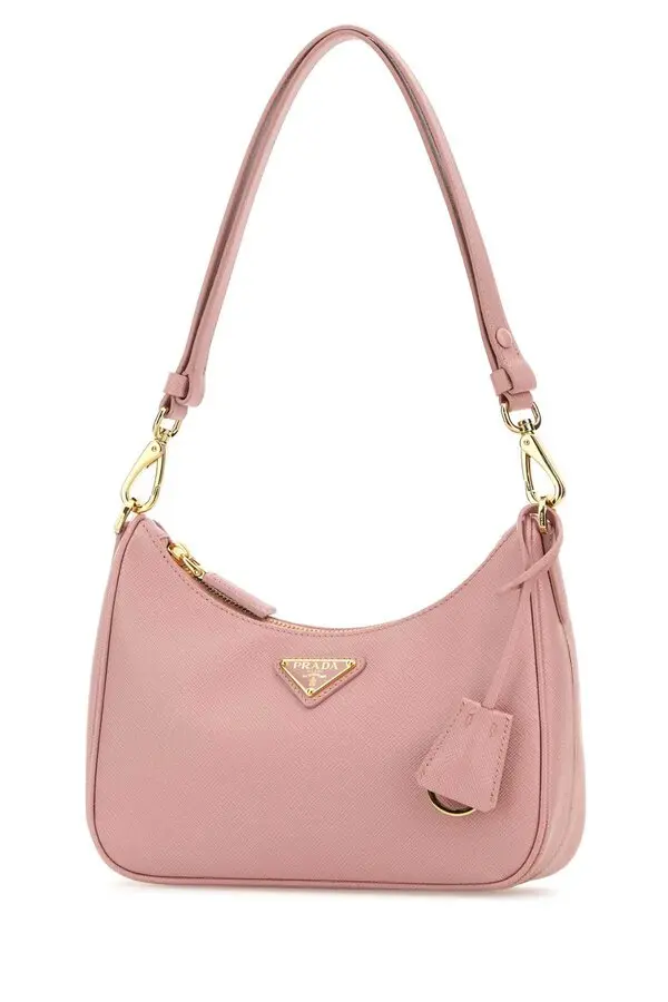 Prada Leather Mini Re-edition Shoulder Bag - Pink
