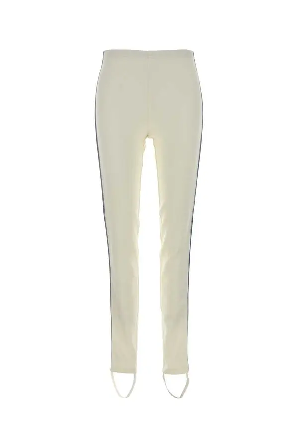 Prada Ivory Polyester Leggings With Stirrups - White