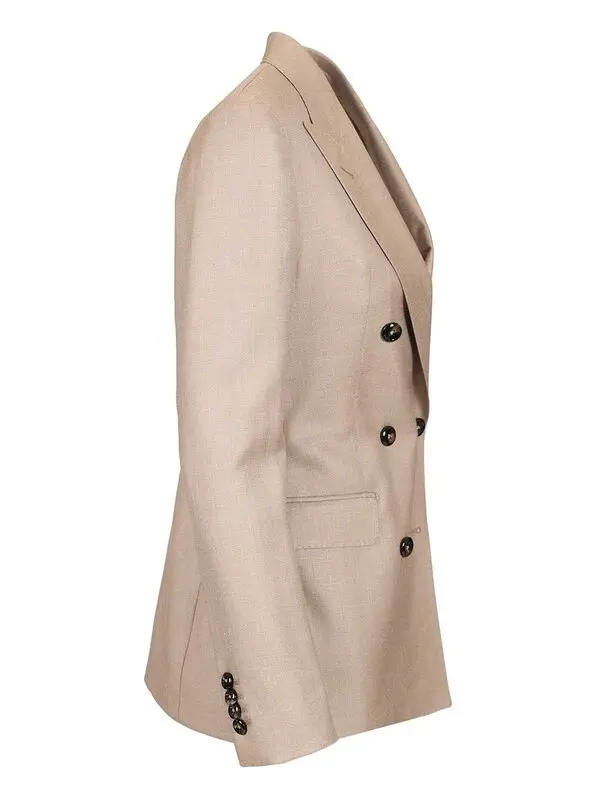Tagliatore Double-breasted Peak Lapel Blazer - Gray