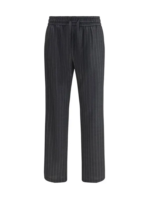 Dolce & Gabbana Wool Pinstriped Trousers - Gray